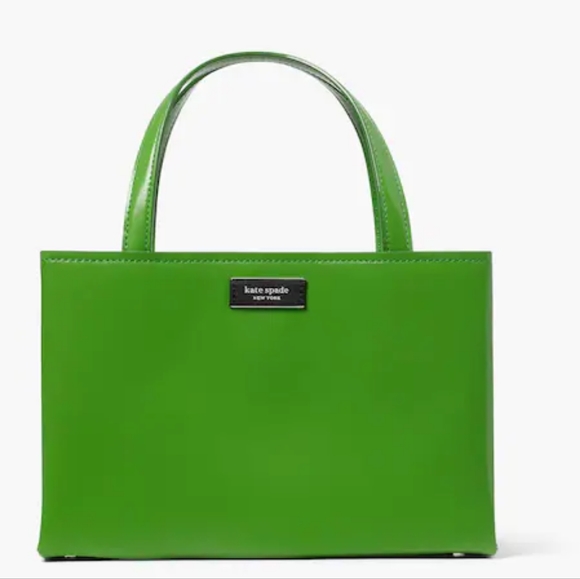 kate spade | Bags | New Kate Spade Sam Icon Leather Small Tote Geen ...